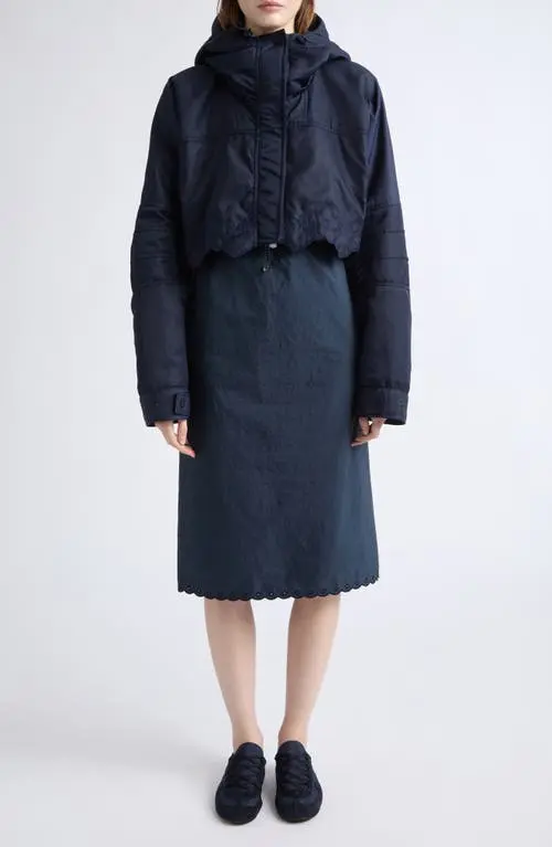 Cecilie Bahnsen Cbbria Embroidered Taffeta Midi Skirt