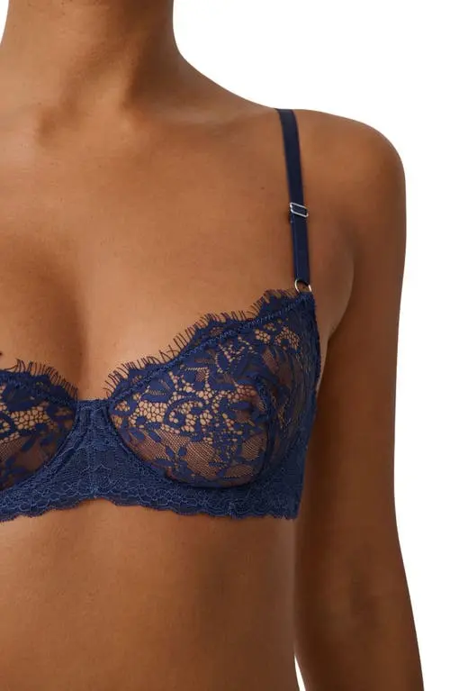 KAT THE LABEL Maverick Lace Underwire Bra - Midnight