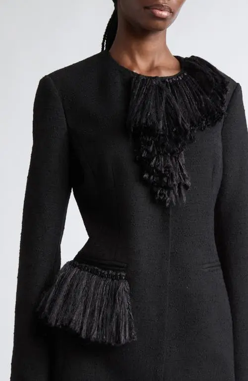 HEIRLOME Matilde Virgin Wool Blend Fringe Jacket