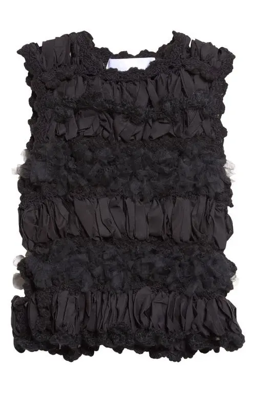 Tao Comme Des Garçons Hairpin Lace Crochet Sleeveless Top