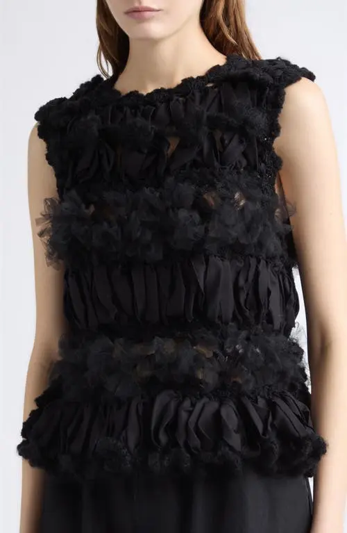 Tao Comme Des Garçons Hairpin Lace Crochet Sleeveless Top