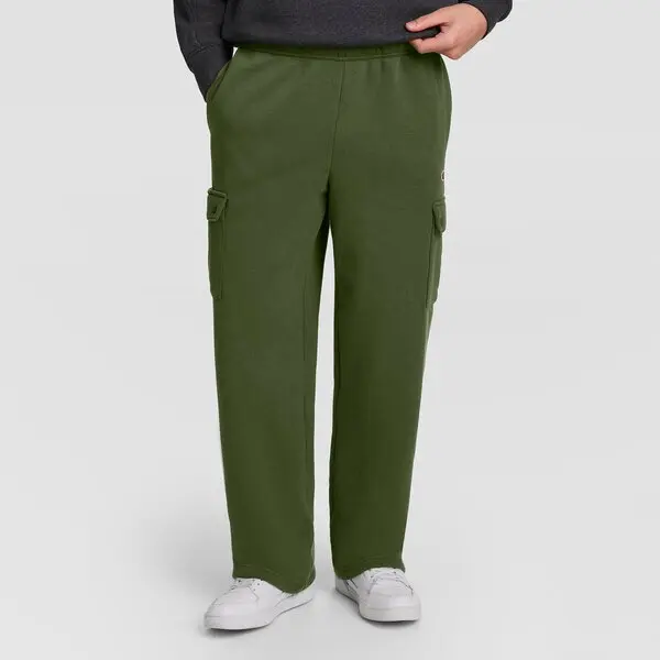 Champion Fleece Cargo Pant, C Logo - Chive