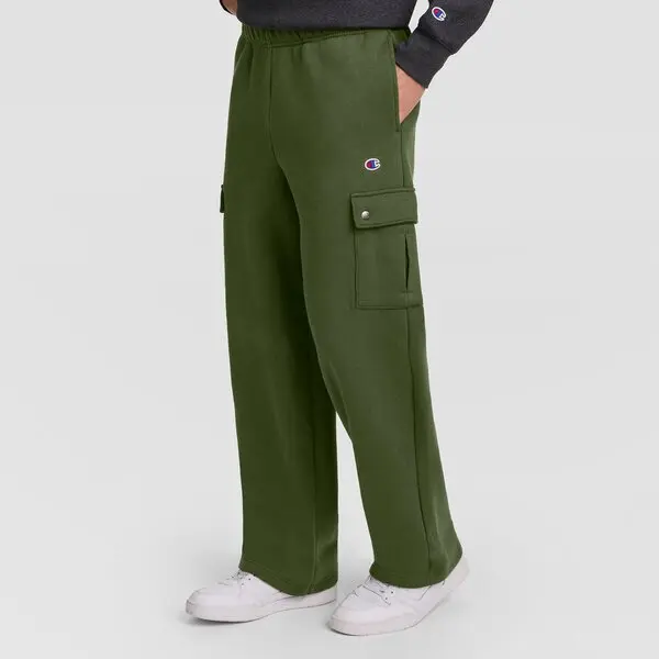 Champion Fleece Cargo Pant, C Logo - Chive