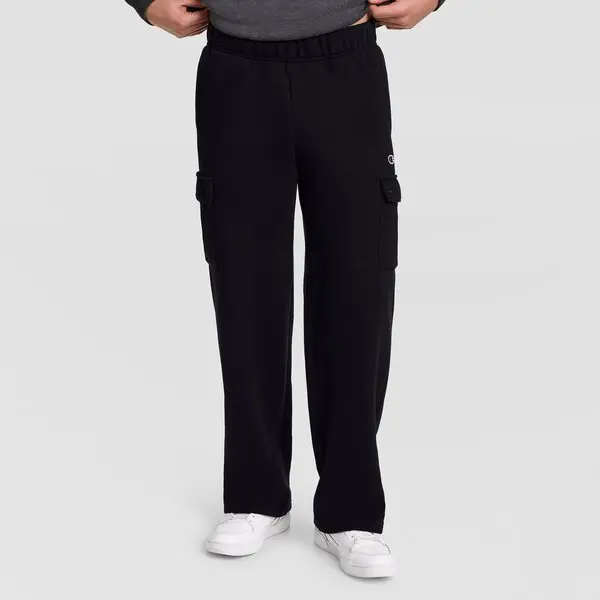 Champion Fleece Cargo Pant, C Logo - Black