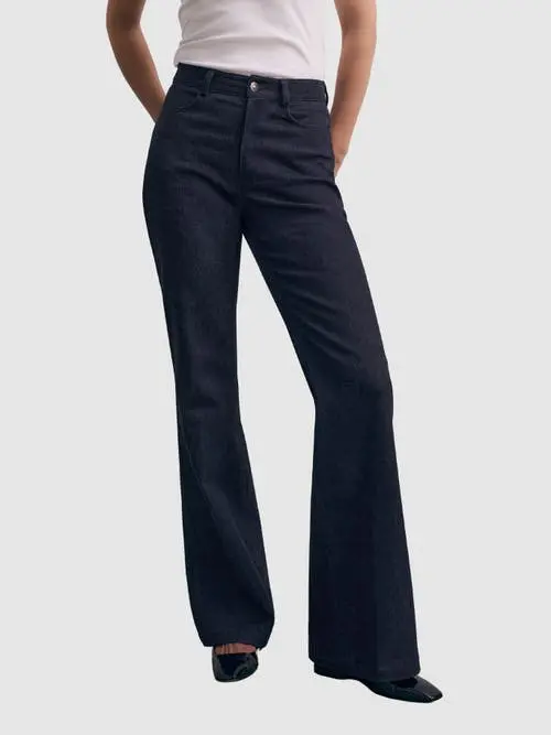 The Fold Lexington High Waisted Flared Jeans