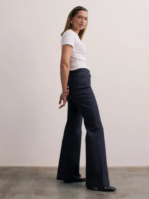 The Fold Lexington High Waisted Flared Jeans