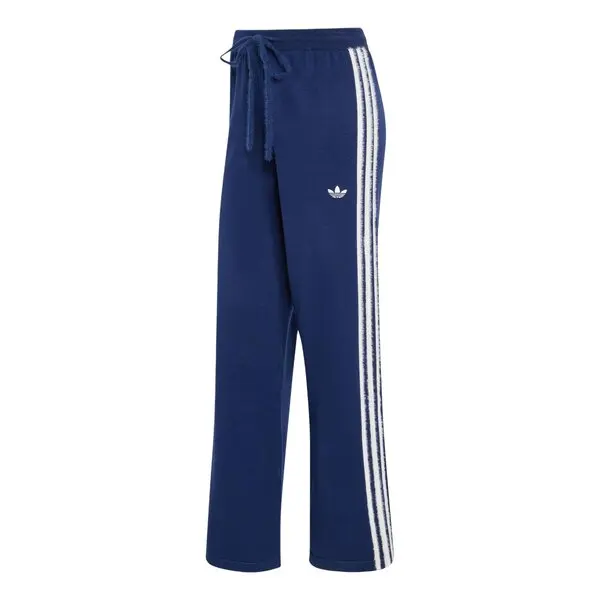 Adidas Knit Firebird Track Pants 'dark Blue White - Dark Blue/white