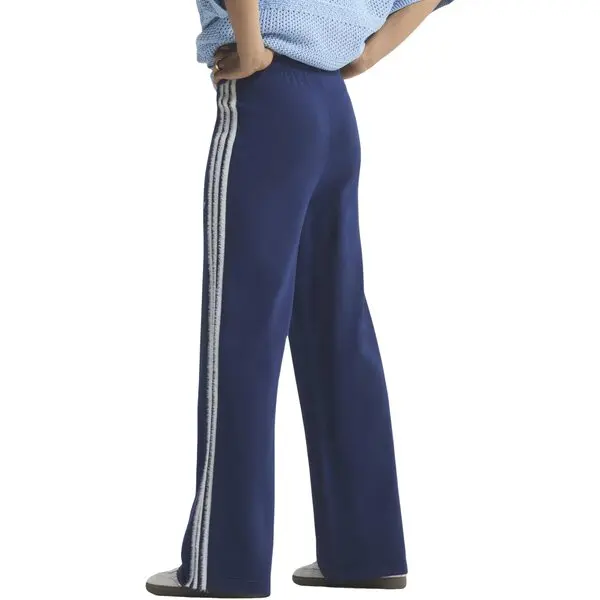 Adidas Knit Firebird Track Pants 'dark Blue White