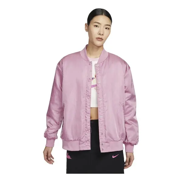 Nike Baseball Satin Jacket Asia Sizing - Pink