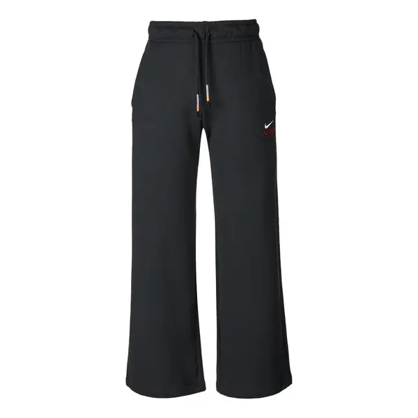 Nike Nsw Lny Fleece Wide Leg Pants - Black