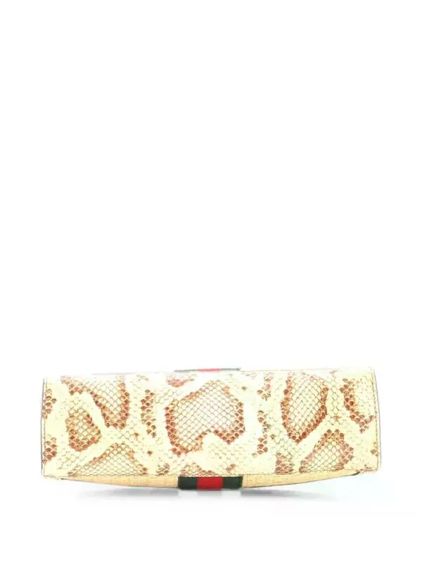 Gucci Ophidia Chain Shoulder Bag Raffia With Snakeskin Small Crossbody Bag