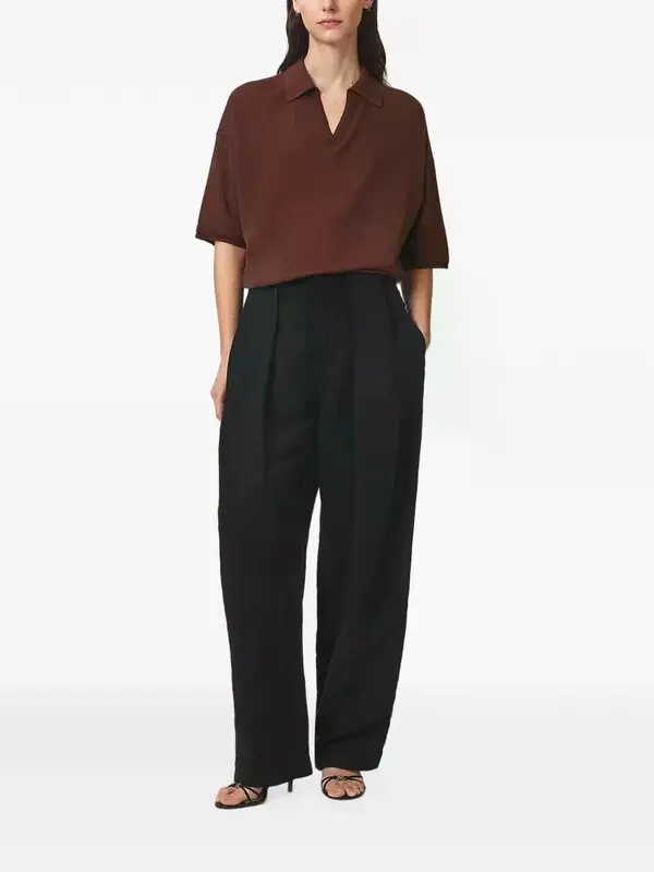 ALLSAINTS Pleated Wide-leg Trousers - Black