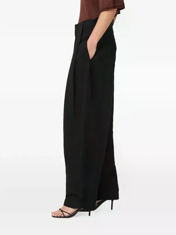 ALLSAINTS Pleated Wide-leg Trousers - Black
