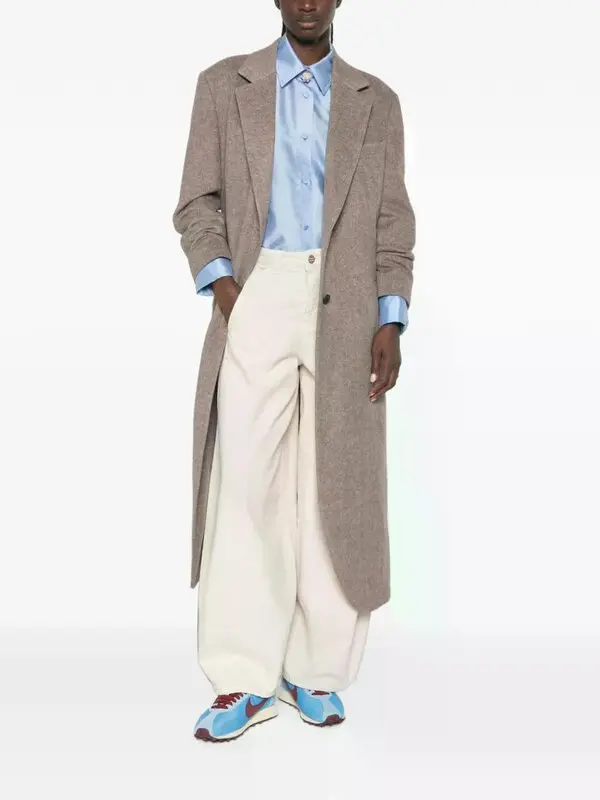 Sandro Tailored-collar Single-breasted Coat
