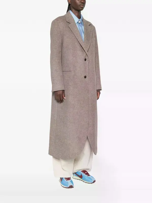 Sandro Tailored-collar Single-breasted Coat