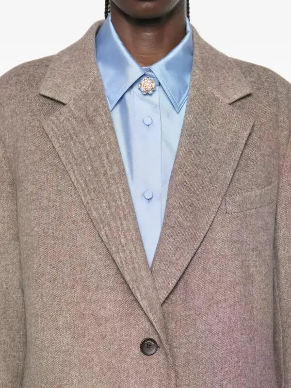 Sandro Tailored-collar Single-breasted Coat