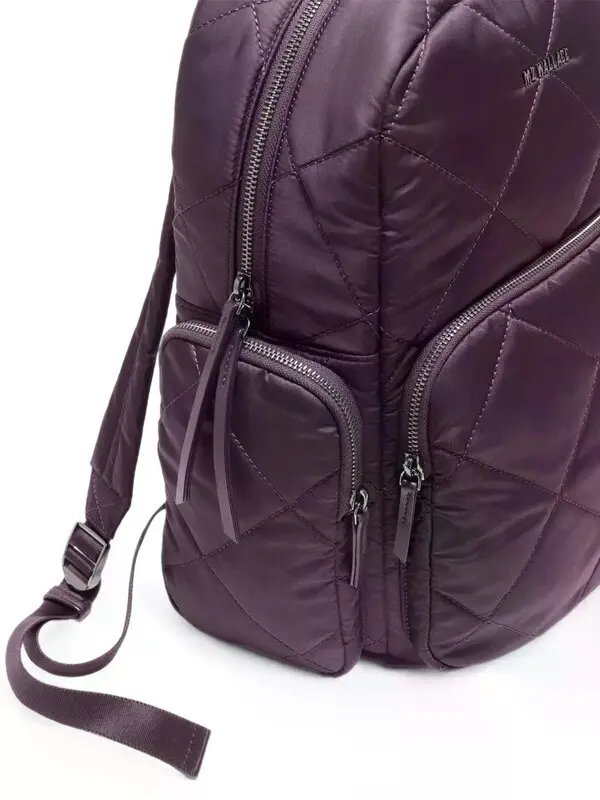Mz Wallace Raisin Madison Quilted Backpack