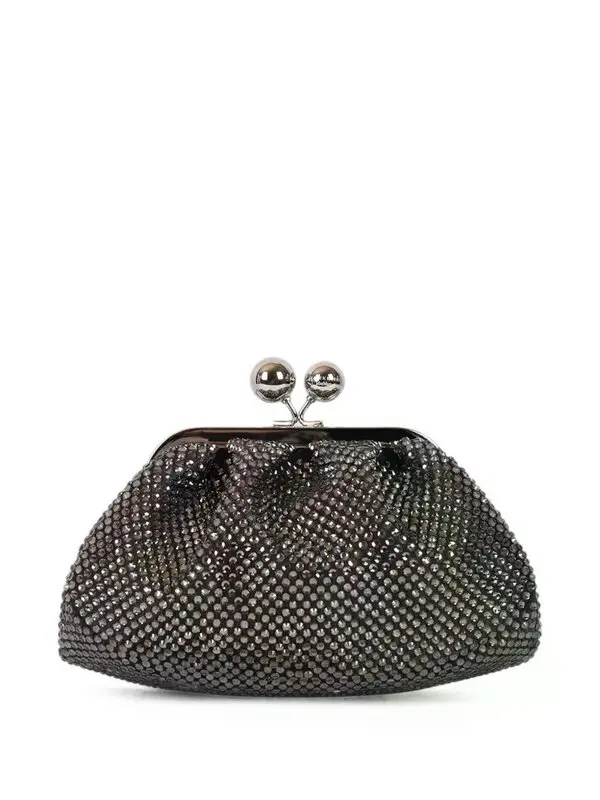 Max Mara Pasticcino Crystal-embellished Clutch Bag - Grey
