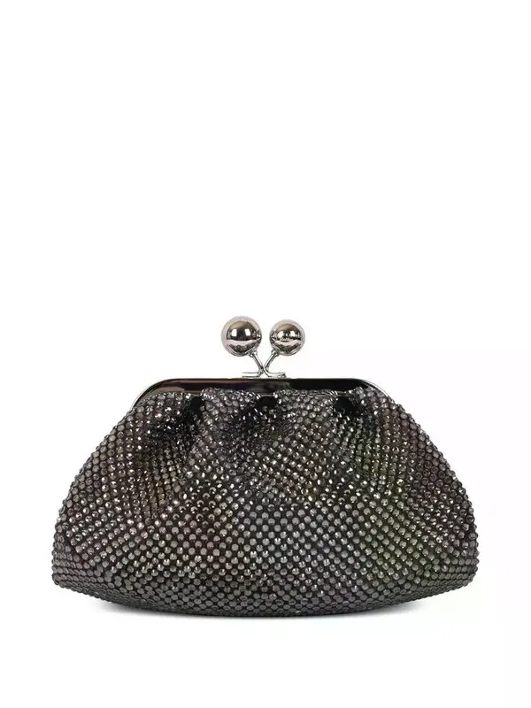 Max Mara Pasticcino Crystal-embellished Clutch Bag - Grey