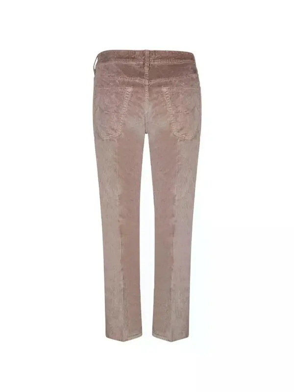 JACOB COHЁN Corduroy-effect Straight-leg Trousers - Neutrals