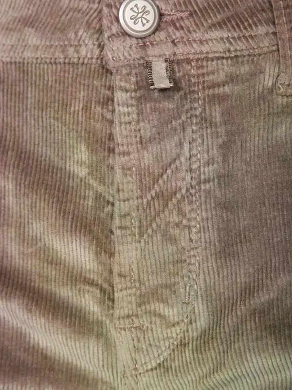 JACOB COHЁN Corduroy-effect Straight-leg Trousers - Neutrals