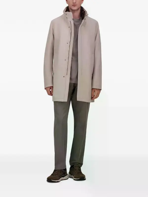 Herno Faux-fur-trim Twill Coat