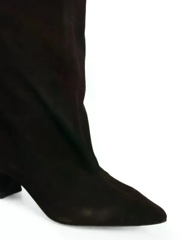 Ash Pointed-toe Suede Knee-high Boots - Brown