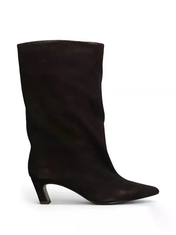 Ash Pointed-toe Suede Knee-high Boots - Brown