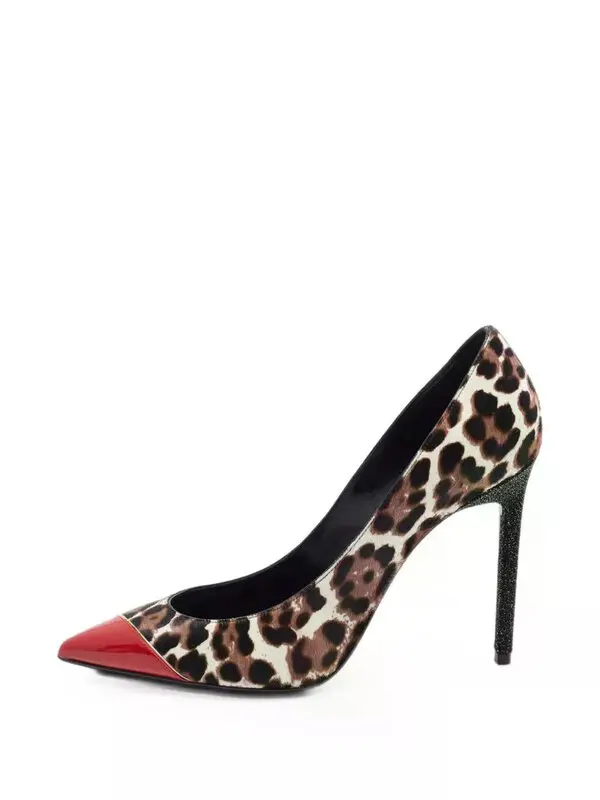 Saint Laurent Leopard-print Patent-toe Pumps