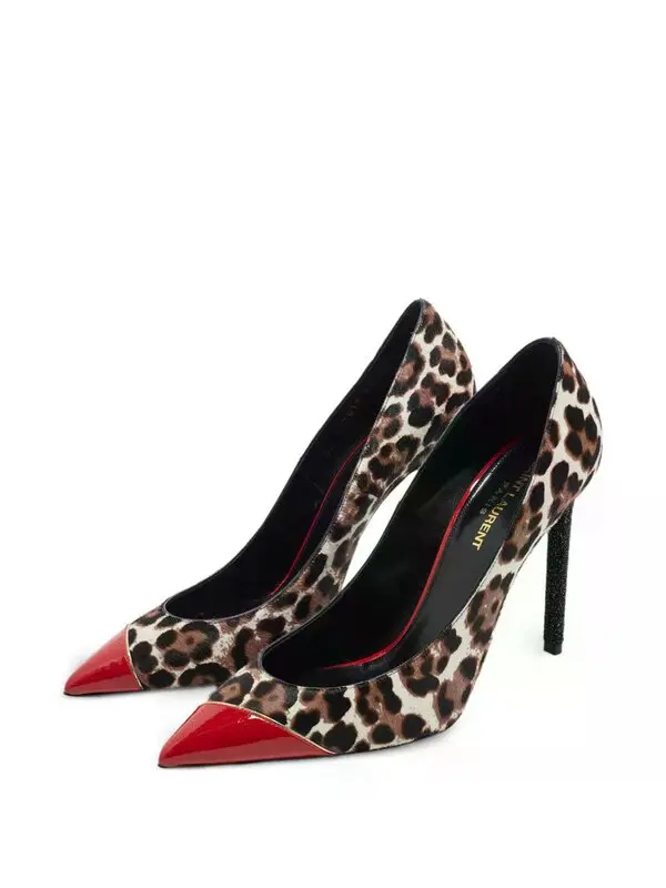Saint Laurent Leopard-print Patent-toe Pumps