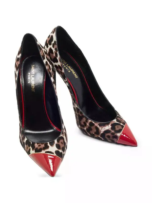 Saint Laurent Leopard-print Patent-toe Pumps