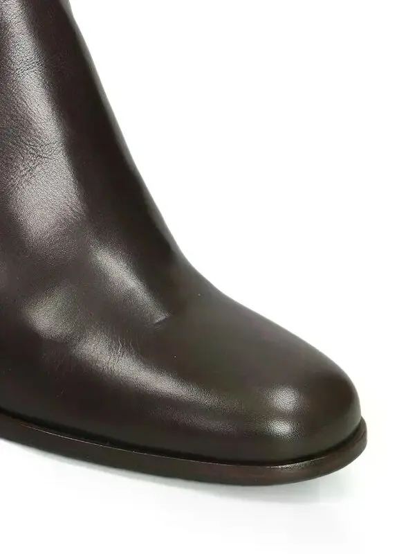 MARA BINI Round-toe Block-heel Ankle Boots - Brown