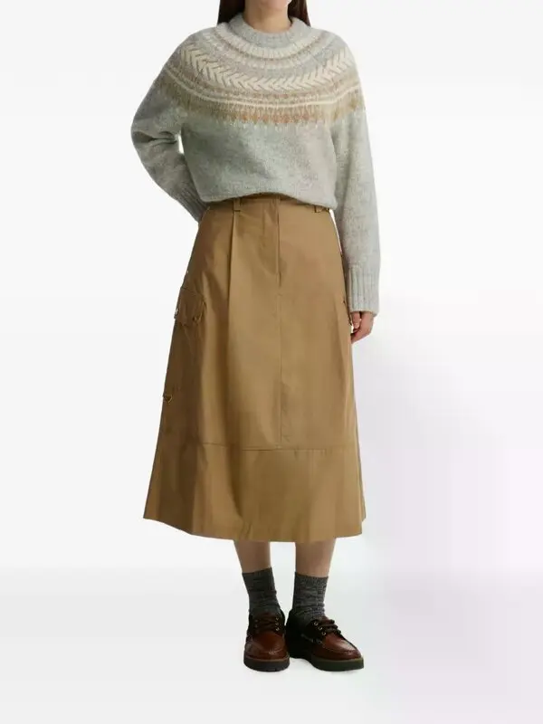 Barbour Carly Pleated Midi Skirt
