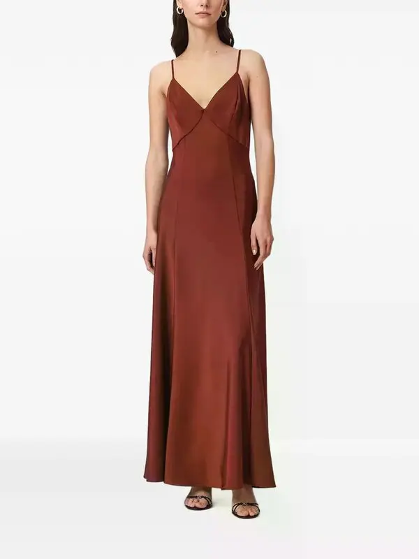 ALLSAINTS V-neck Maxi Dress - Brown