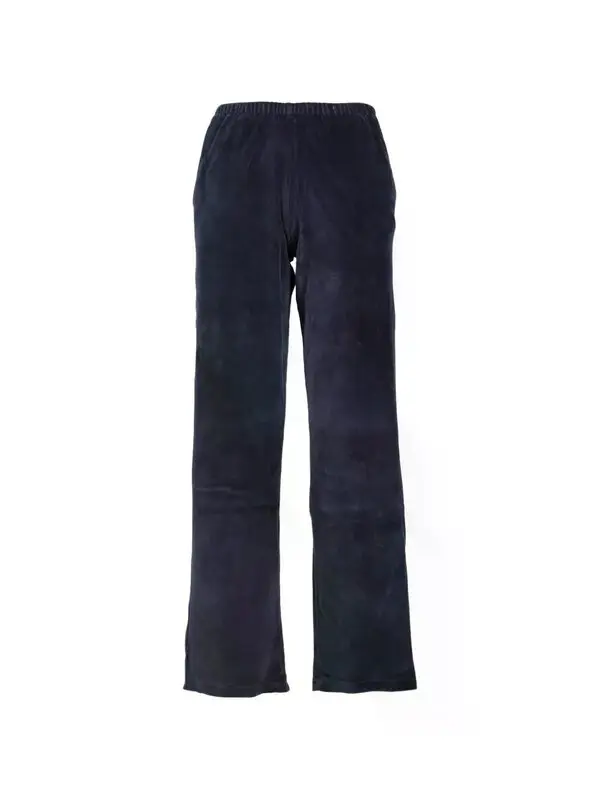 Sporty & Rich Velour Crystal-logo Track Pants