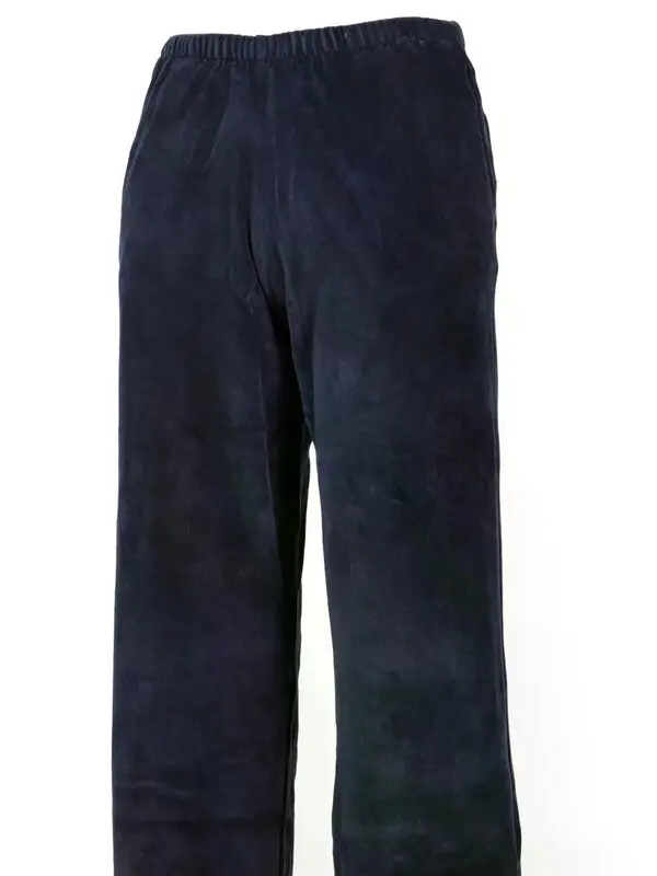 Sporty & Rich Velour Crystal-logo Track Pants