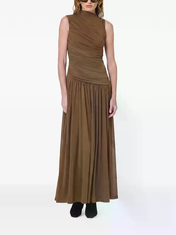 NICHOLAS Ruched Sleeveless Maxi Dress