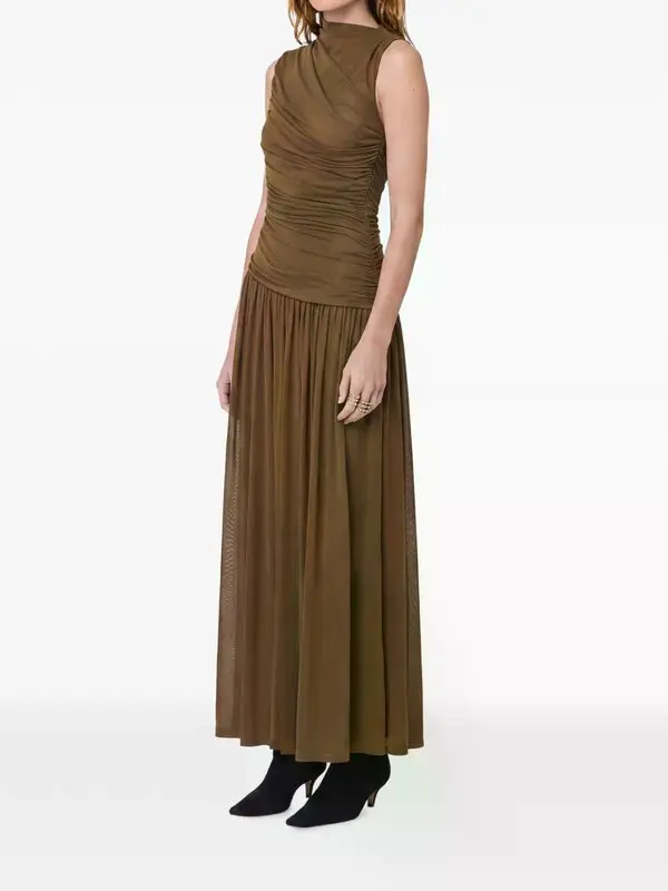 NICHOLAS Ruched Sleeveless Maxi Dress