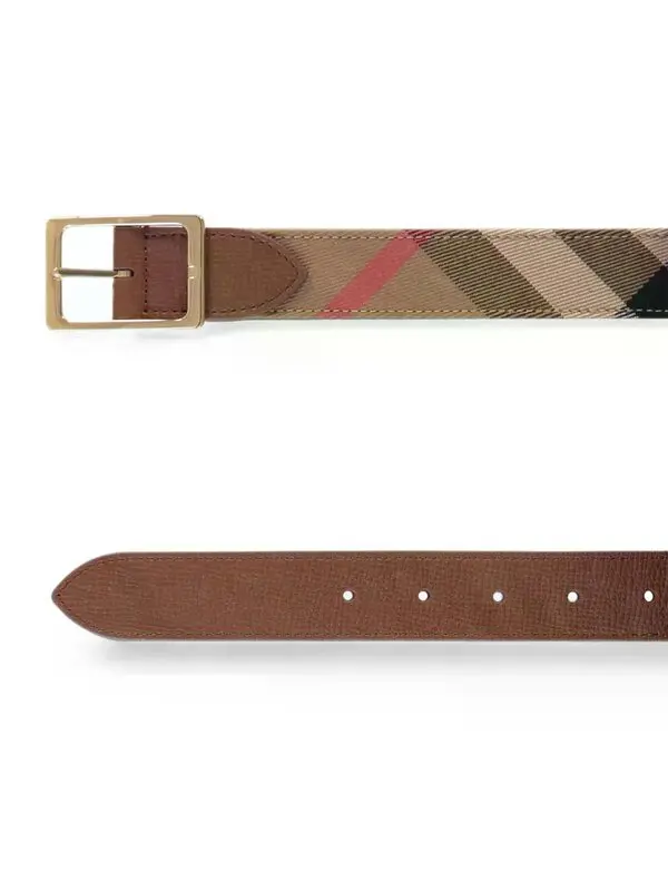 Burberry Check Cotton Belt - Brown