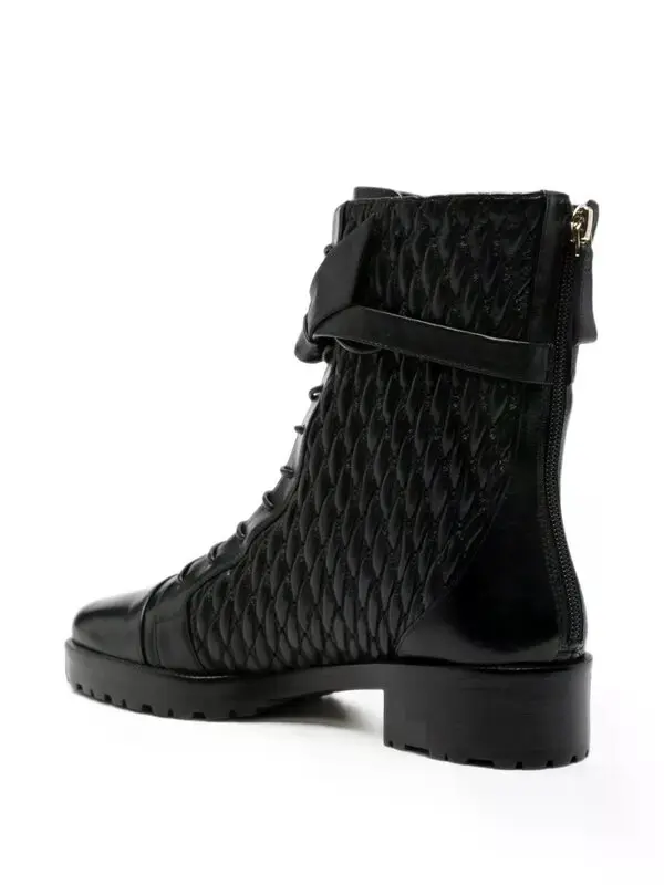 ALEXANDRE BIRMAN Clarita Quilted Combat Boots - Black