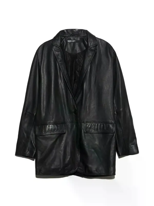 Bimba Y Lola Leather Tailored Jacket