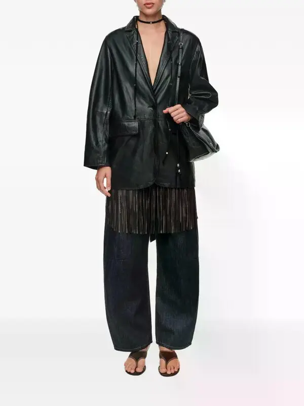 Bimba Y Lola Leather Tailored Jacket