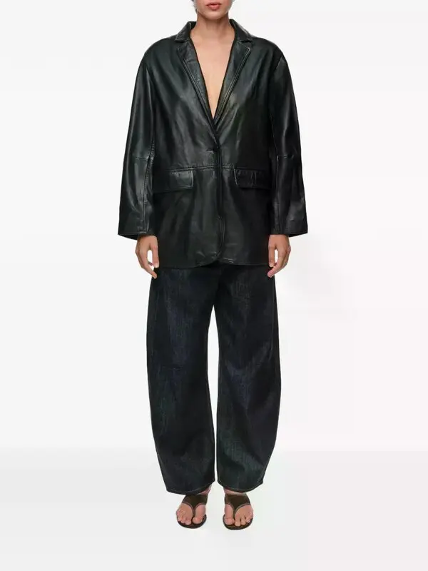 Bimba Y Lola Leather Tailored Jacket