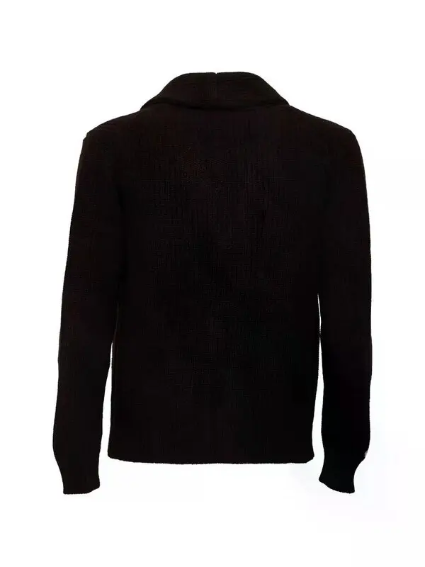 FILIPPO DE LAURENTIIS Shawl-collar Ribbed-knit Cardigan