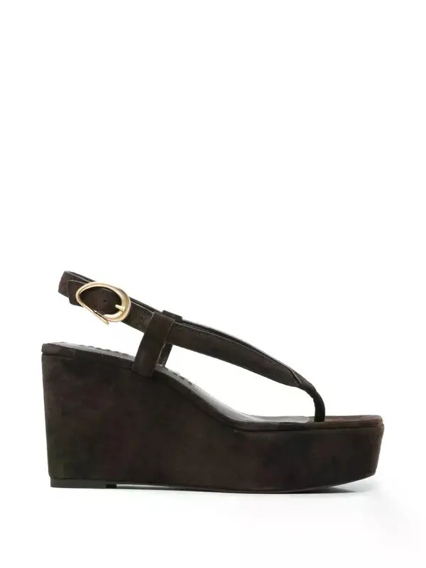 Cult Gaia Shae Wedge Sandals - Brown