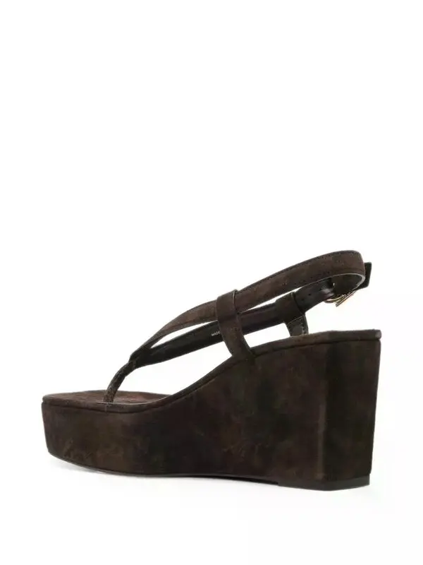 Cult Gaia Shae Wedge Sandals - Brown