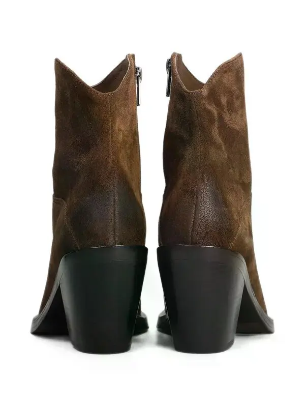 Ash Judy Suede Cowboy Boots - Brown