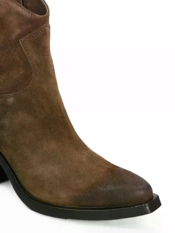 Ash Judy Suede Cowboy Boots - Brown