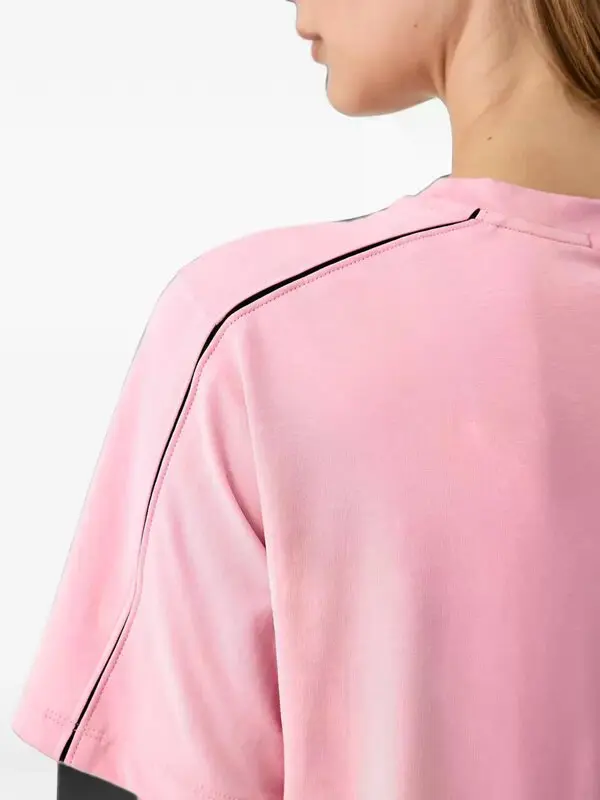 On Focus Ctrast-piping T-shirt