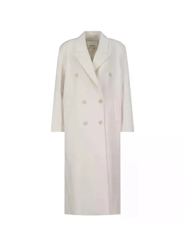 THE FRANKIE SHOP Gaia Double-breasted Coat - White